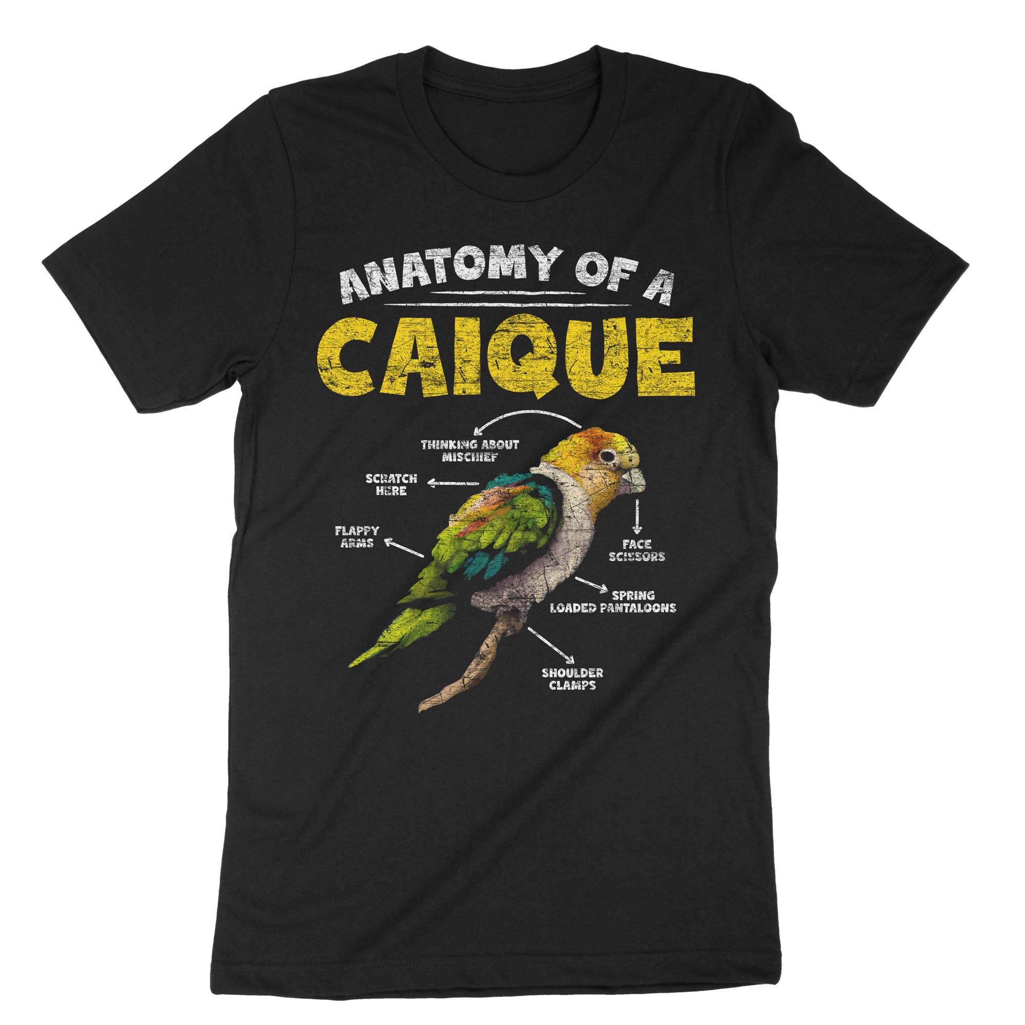 Anatomy Of A Caique Bird, Funny Caique T-Shirt, Caique Owner Gift, Whi ...