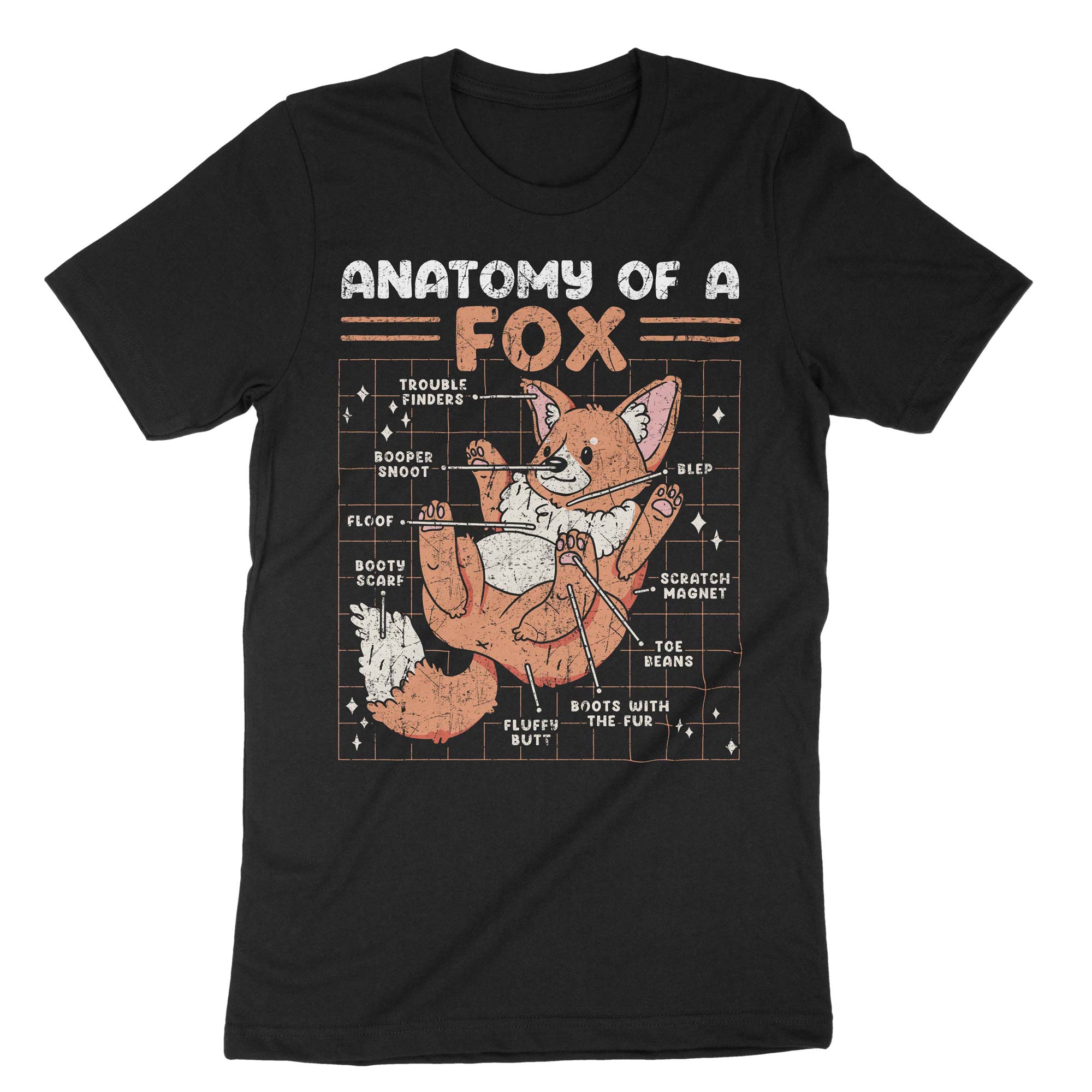 Anatomy Of A Fox Shirt, Fox T-Shirt, Funny Cute Fox T-Shirt, Gift For ...